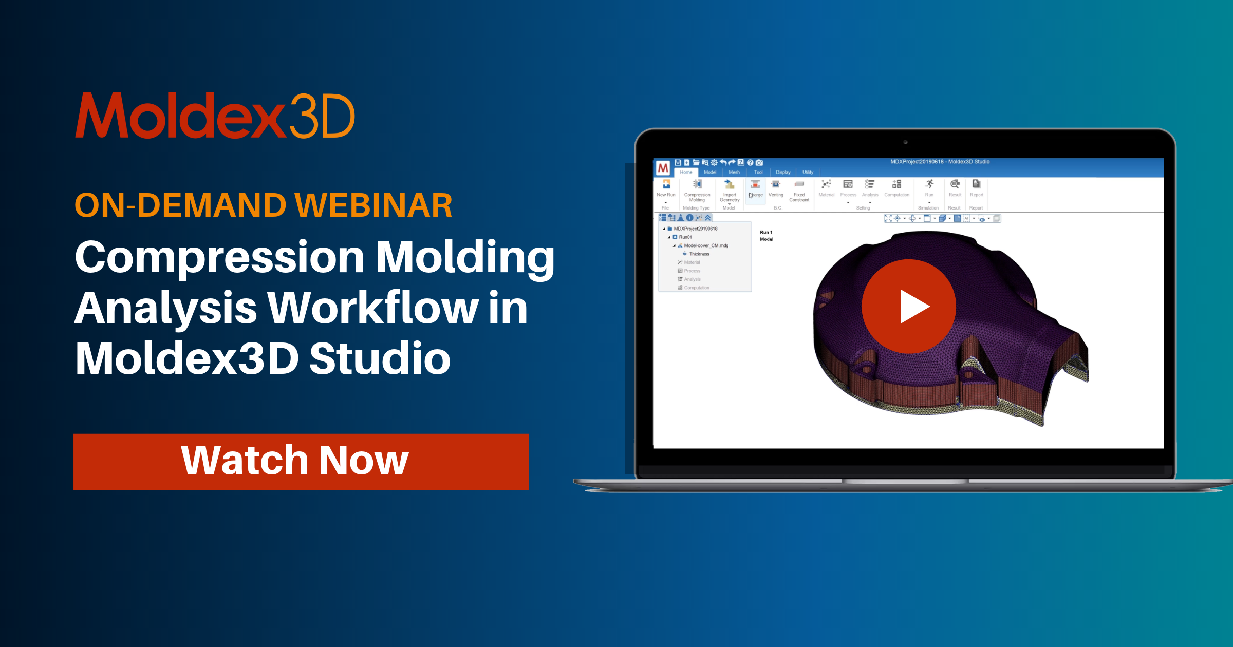 Compression Molding Analysis Workflow in Moldex3D Studio | On_demand ...