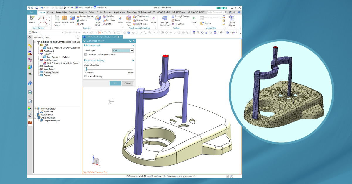 Structured Meshing for Runner Features Created by NX Mold Wizard | Blog ...