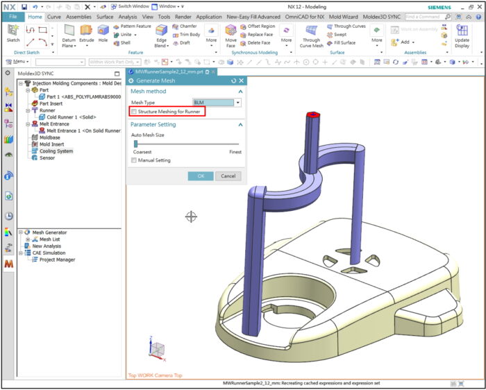 Structured Meshing for Runner Features Created by NX Mold Wizard | Blog ...