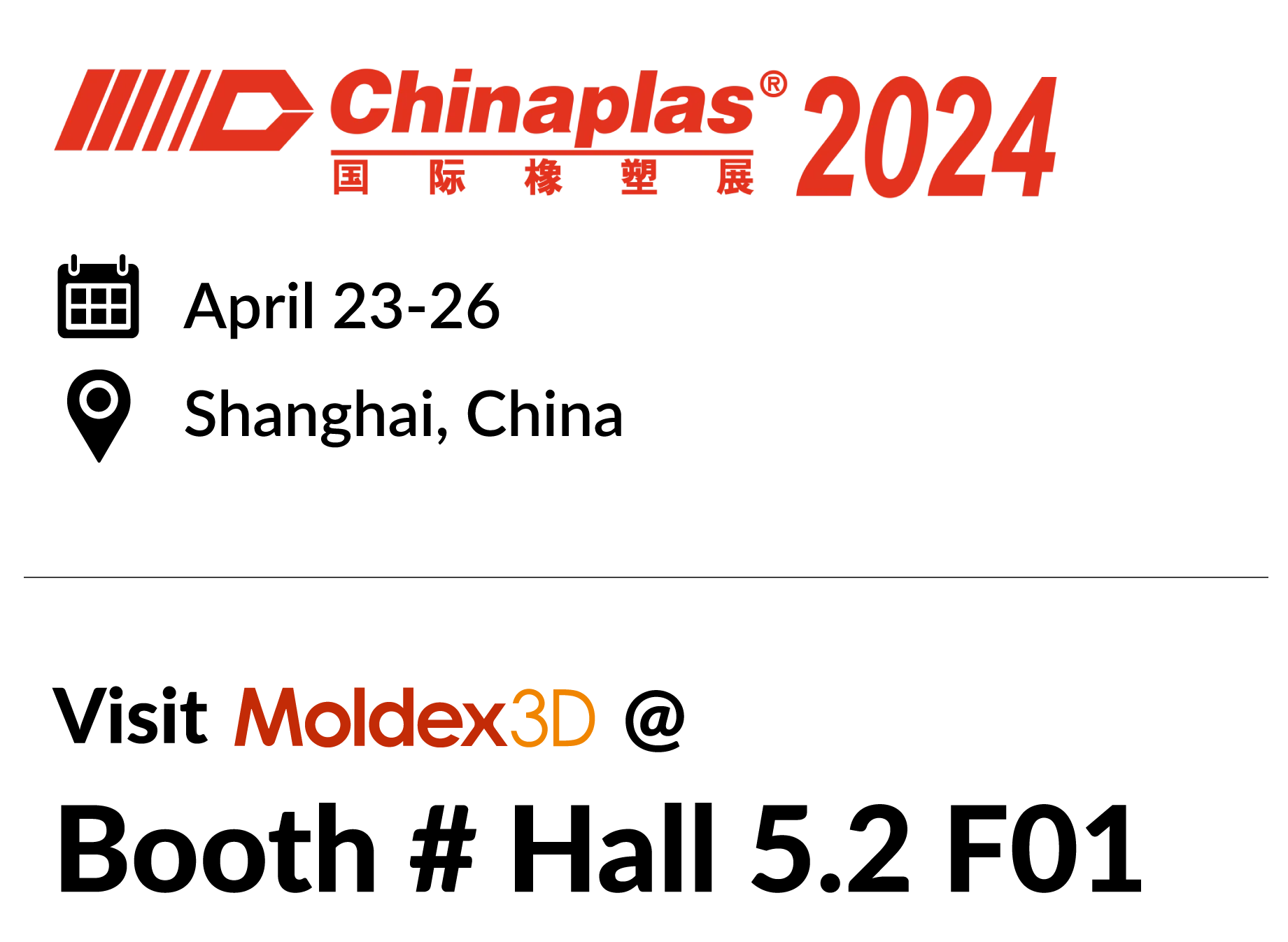 CHINAPLAS 2024 | Events | Moldex3D | Plastic Injection Molding Simulation Software